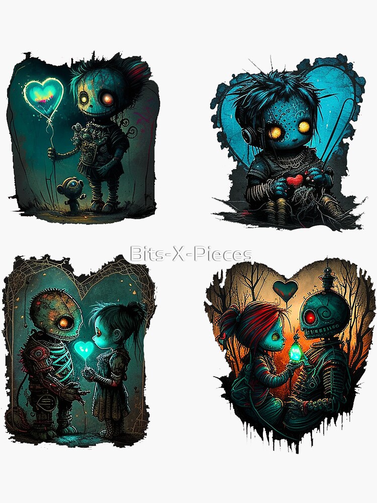 " Gothic VooDoo Sticker Sheet Design Perfect for Valentines Day ...