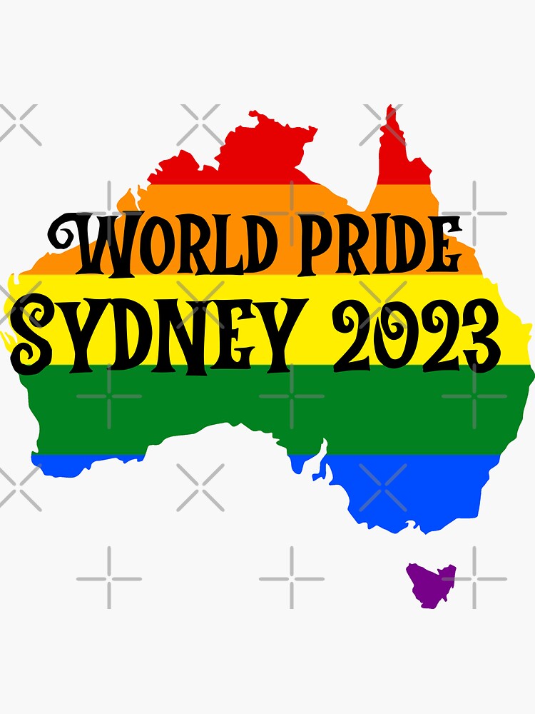 "World Pride Sydney 2023 -Australia celebrates Pride in 2023" Sticker ...