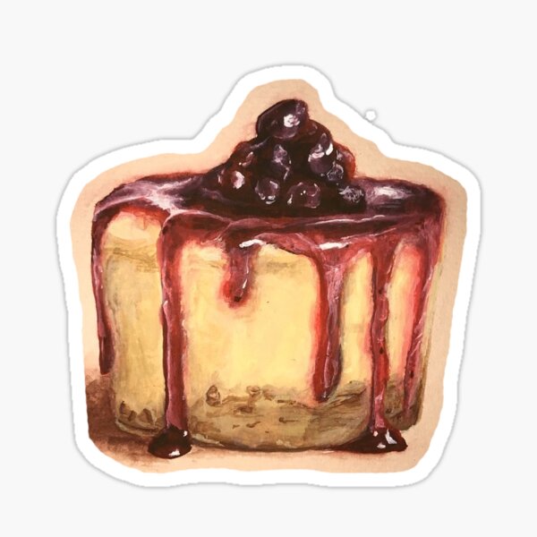 "Cheesecake Painting" Sticker for Sale by tracyannwong | Redbubble