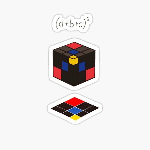 "Trinomial Cube Montessori" Sticker for Sale by WildwoodSticker | Redbubble