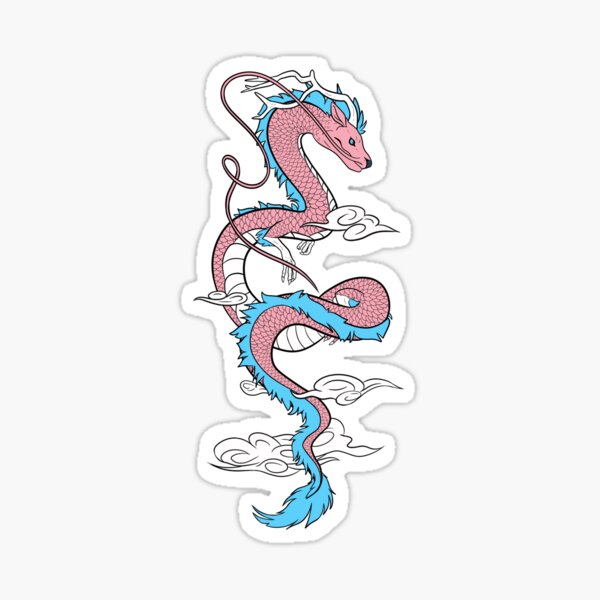 "Trans Dragon" Sticker for Sale by naluthecatfish | Redbubble