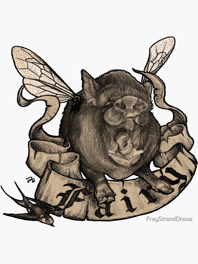 "Fairy Pig" Sticker for Sale by FreyStrandDraws | Redbubble