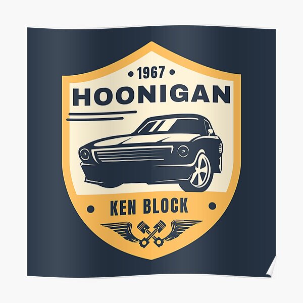 "Ken Block. Car Logo." Poster for Sale by Natural-bro | Redbubble