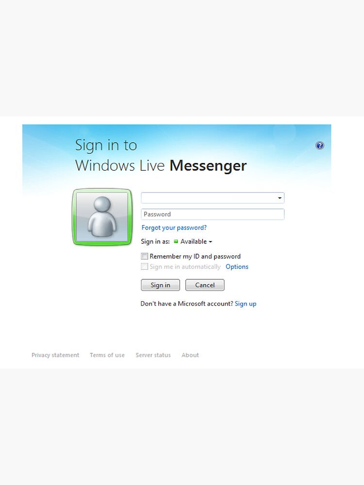 "Windows Live Messenger Sign in" Sticker for Sale by MakyhiAStore ...