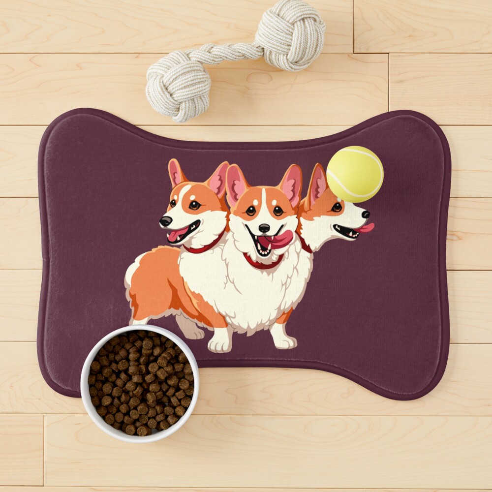 "Corgi Cerberus" Sticker for Sale by Tami Wicinas | Redbubble