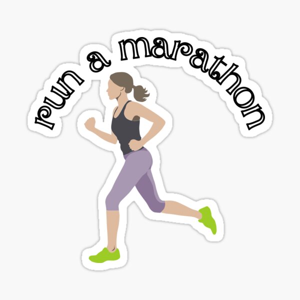 " Run Marathon: Leave Limits Behind" Sticker for Sale by Pla-Muk ...
