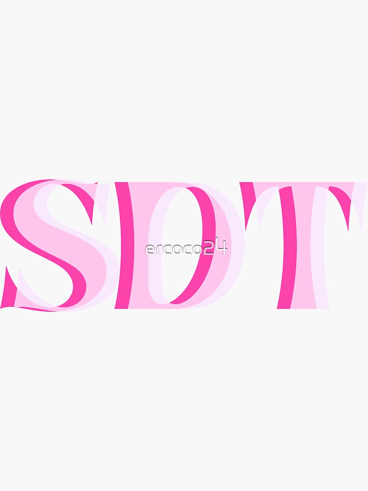 "SDT Pink Sticker" Sticker for Sale by ercoco24 | Redbubble