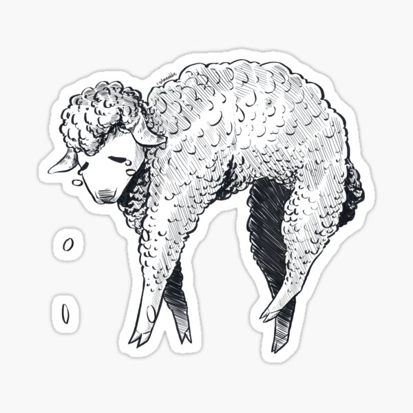 "The helpless, crying lamb" Sticker for Sale by cyclone-eddie | Redbubble