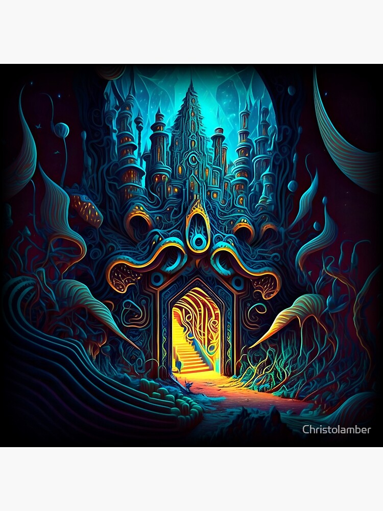 "psychedelic castle" Poster for Sale by Christolamber | Redbubble