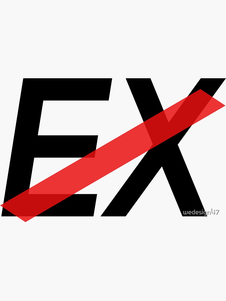 "Ex" Sticker by wedesign47 | Redbubble