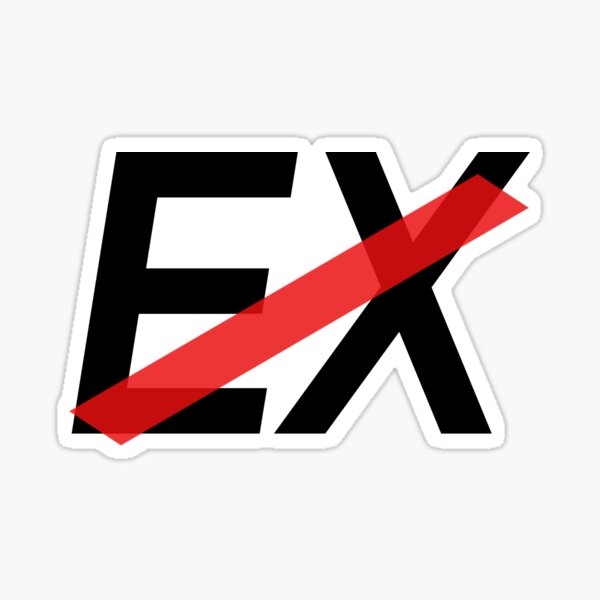 "Ex" Sticker by wedesign47 | Redbubble