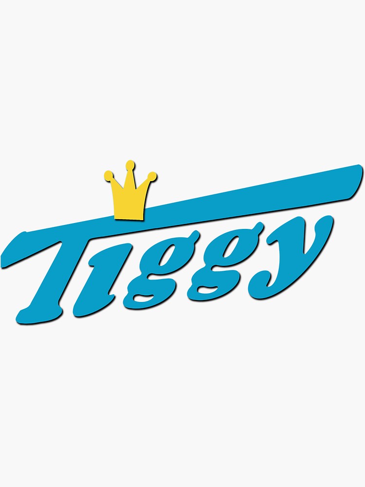 "Tiggy logo" Sticker for Sale by bubblegumdancer | Redbubble