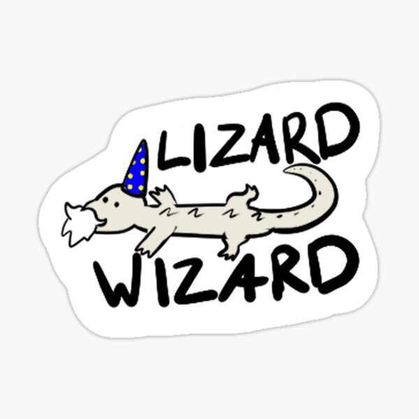"Lizard Wizard" Sticker for Sale by TheLooneyChick | Redbubble