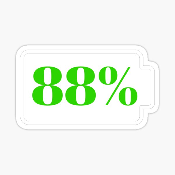 "88%" Sticker for Sale by JustLook1 | Redbubble