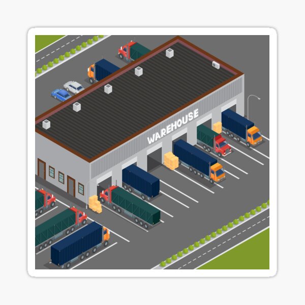 "Isometric Warehouse. Storehouse Building. Cargo Industry. Delivery ...