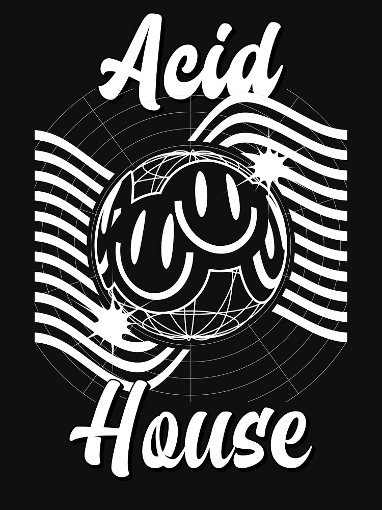 "ACID HOUSE - Globe " T-shirt for Sale by Discothreadz | Redbubble ...