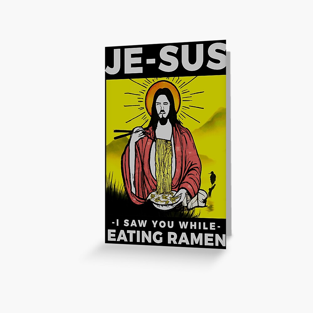 "Jesus watching you while eating ramen funny meme vintage aesthetic je ...