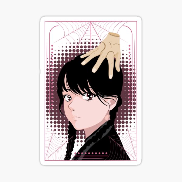 "Anime Wednesday and The Thing" Sticker for Sale by AnnArtshock | Redbubble