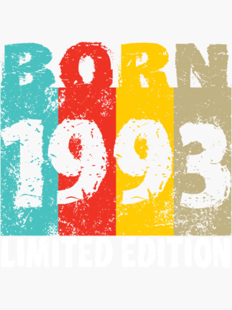 "Born In 1993 Limited Edition Retro Limited Png, Edition Png, Change ...