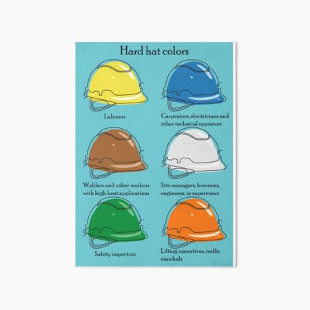 "Hard hat color code" Art Board Print for Sale by Johka | Redbubble