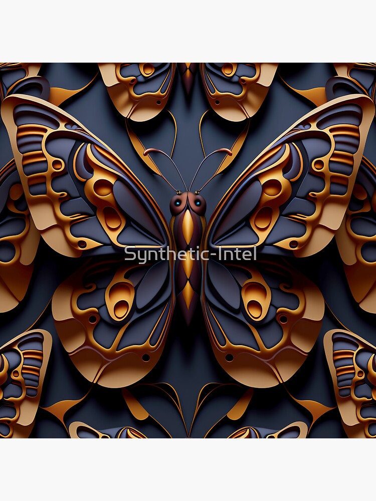 "3D Butterfly Pattern | Gold Metallic | Butterfly Dress | Metal ...