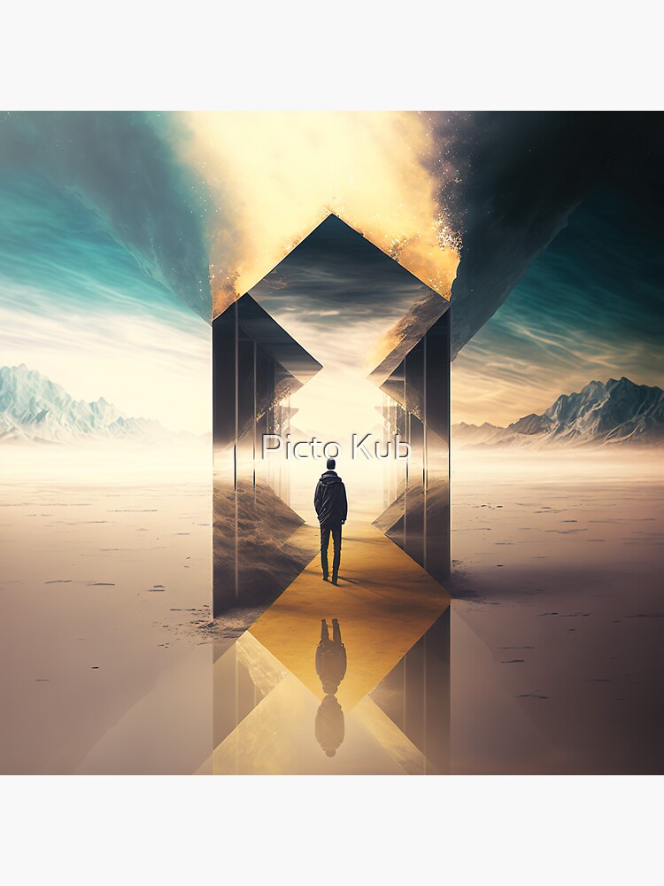 "Alone in the abstract" Sticker for Sale by Imagier | Redbubble