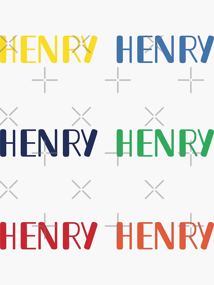 "Sticker Sheet pack for Name Henry" Sticker for Sale by Alima-Designs ...