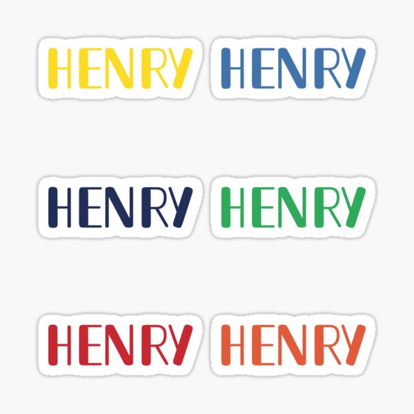 "Sticker Sheet pack for Name Henry" Sticker for Sale by Alima-Designs ...
