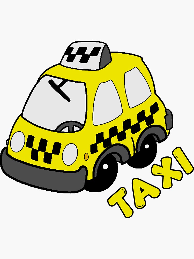 "taxi doodles" Sticker for Sale by Kalantax | Redbubble
