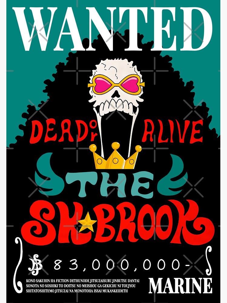 One Piece Wanted Poster Brook My One Piece Wanted Posters | I Am The
