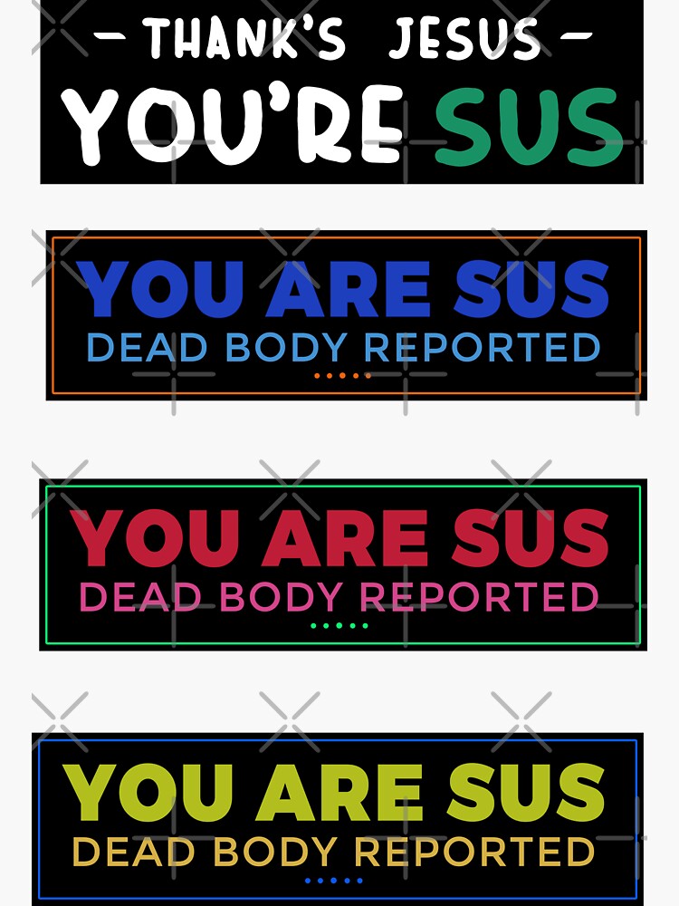 "You are sus funny vintage aesthetic" Sticker for Sale by ALIENATIVED ...