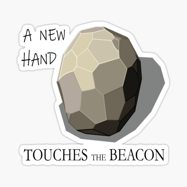 "a new hand touches the beacon" Sticker for Sale by Asmapadilla89 ...
