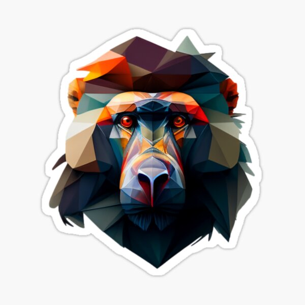 "Baboon - The Abstract Collection" Sticker for Sale by FiveIntentions ...
