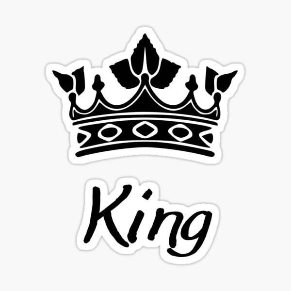 "The Crowned King A Symbol of Power and Authority" Sticker for Sale by ...