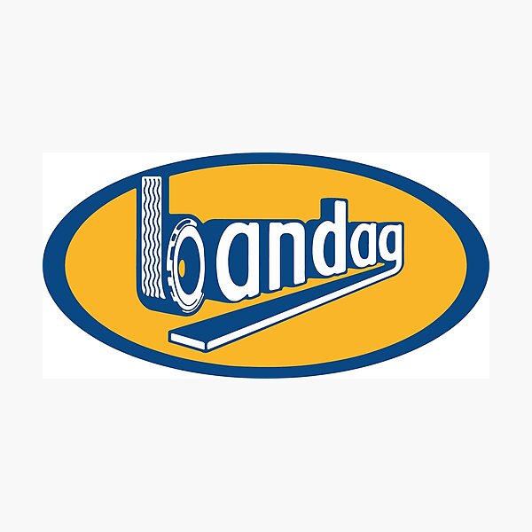 "bandag retro tyres logo" Photographic Print for Sale by tfmotorworks ...