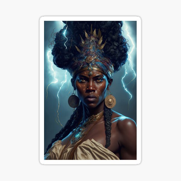 "Goddess Oya" Sticker for Sale by el3v3n11art | Redbubble
