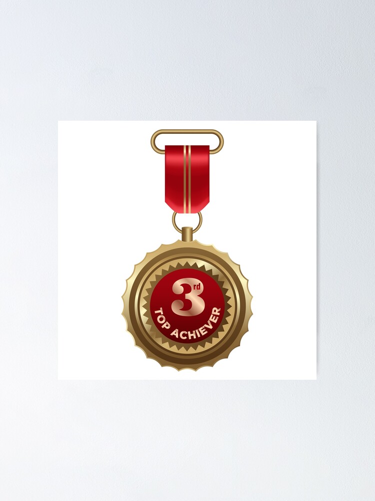 "Third Top Target Achiever, Winner of this month, Bronze medal" Poster ...