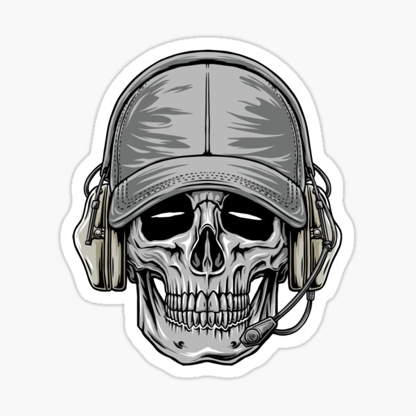 "skull comando" Sticker for Sale by fidstudio17 | Redbubble