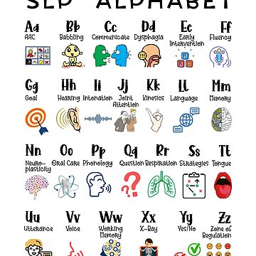 "Speech Language Pathologist - Speech Alphabet - SLP - ABC's of Speech ...