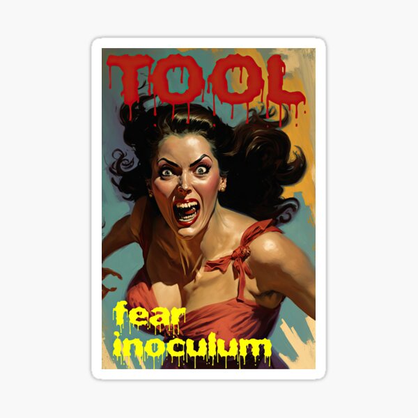 "retro Vintage pulp Tool Fear Inoculum" Sticker for Sale by obstinator ...