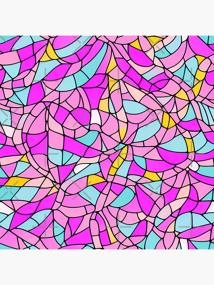 "Pink Pastel Abstract Art - Stained Glass " Sticker for Sale by ...