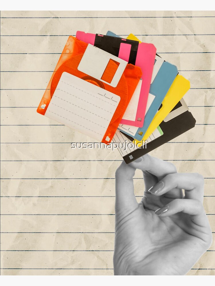 "The Floppy Disk Flashback: A Retro and Playful Design" Sticker for ...