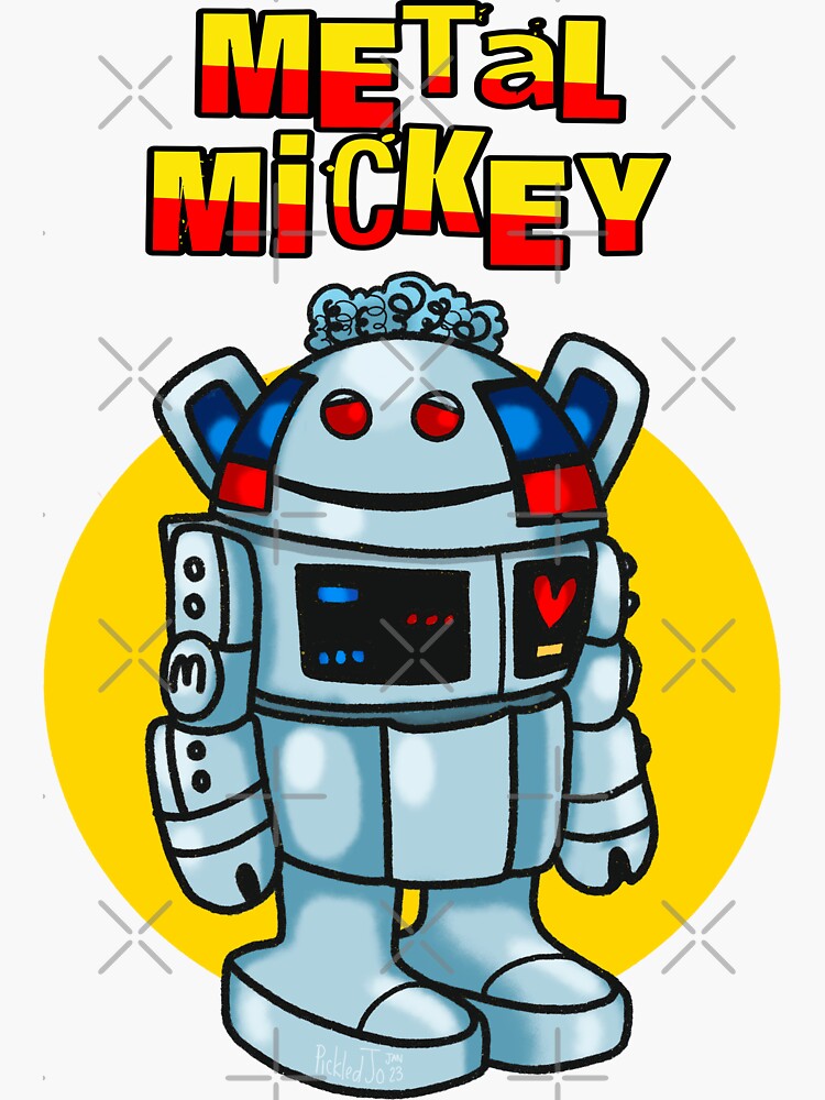 "80s Nostalgia Metal Mickey fan art" Sticker for Sale by FunnehGacha ...