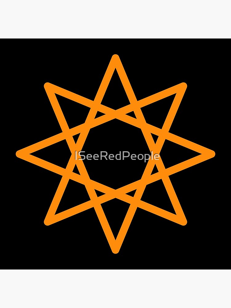 "The Octagram - orange" Poster for Sale by ISeeRedPeople | Redbubble