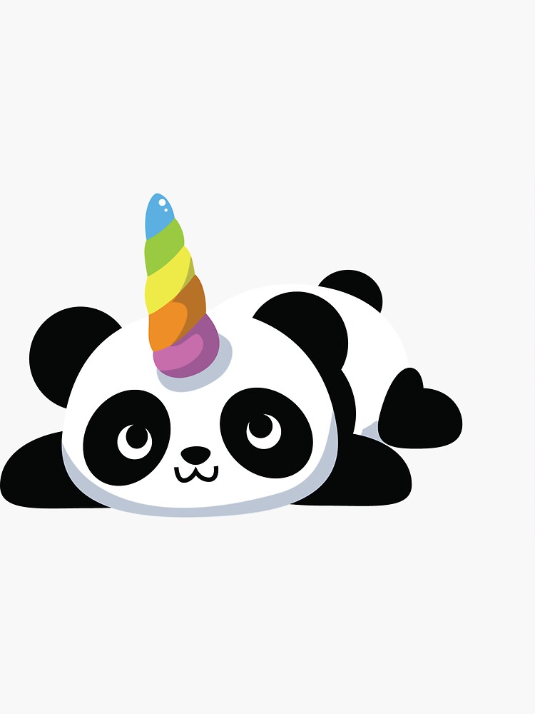 "Pandicorn - I Am A Pandicorn Cute Panda Unicorn" Sticker by ...