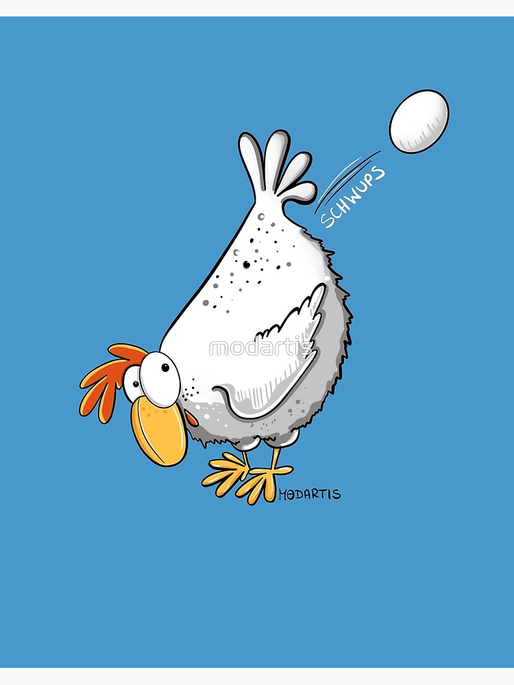 "Happy Chicken Lays an Egg" Art Board Print by modartis | Redbubble