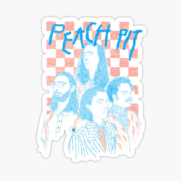 "Peach Pit Pop band Neil Smith Christopher Vanderkooy" Sticker for Sale ...