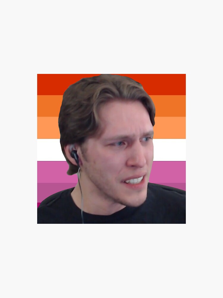 "Lesbian jerma985 pride flag" Sticker for Sale by PoisonedFluff | Redbubble