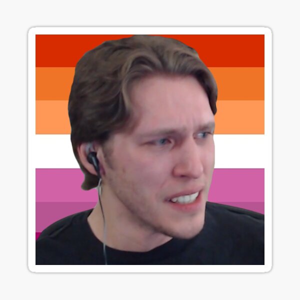 "Lesbian jerma985 pride flag" Sticker for Sale by PoisonedFluff | Redbubble