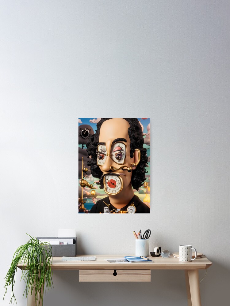 "Surreal Surrealist Clock Face Man " Poster for Sale by ryanharrison ...